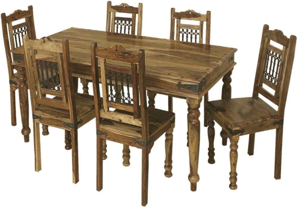 Thacket Sheesham Wood 6 Seater Dining Set with 6 Chairs | CFS UK