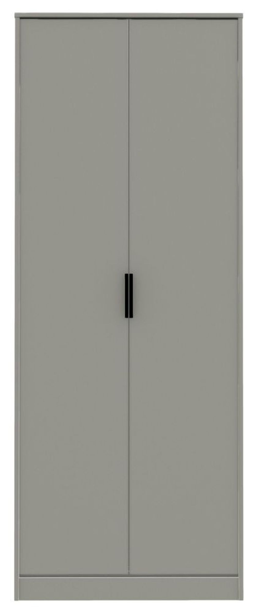 Diego Grey 2 Door Plain Tall Wardrobe | Choice Furniture Superstore UK