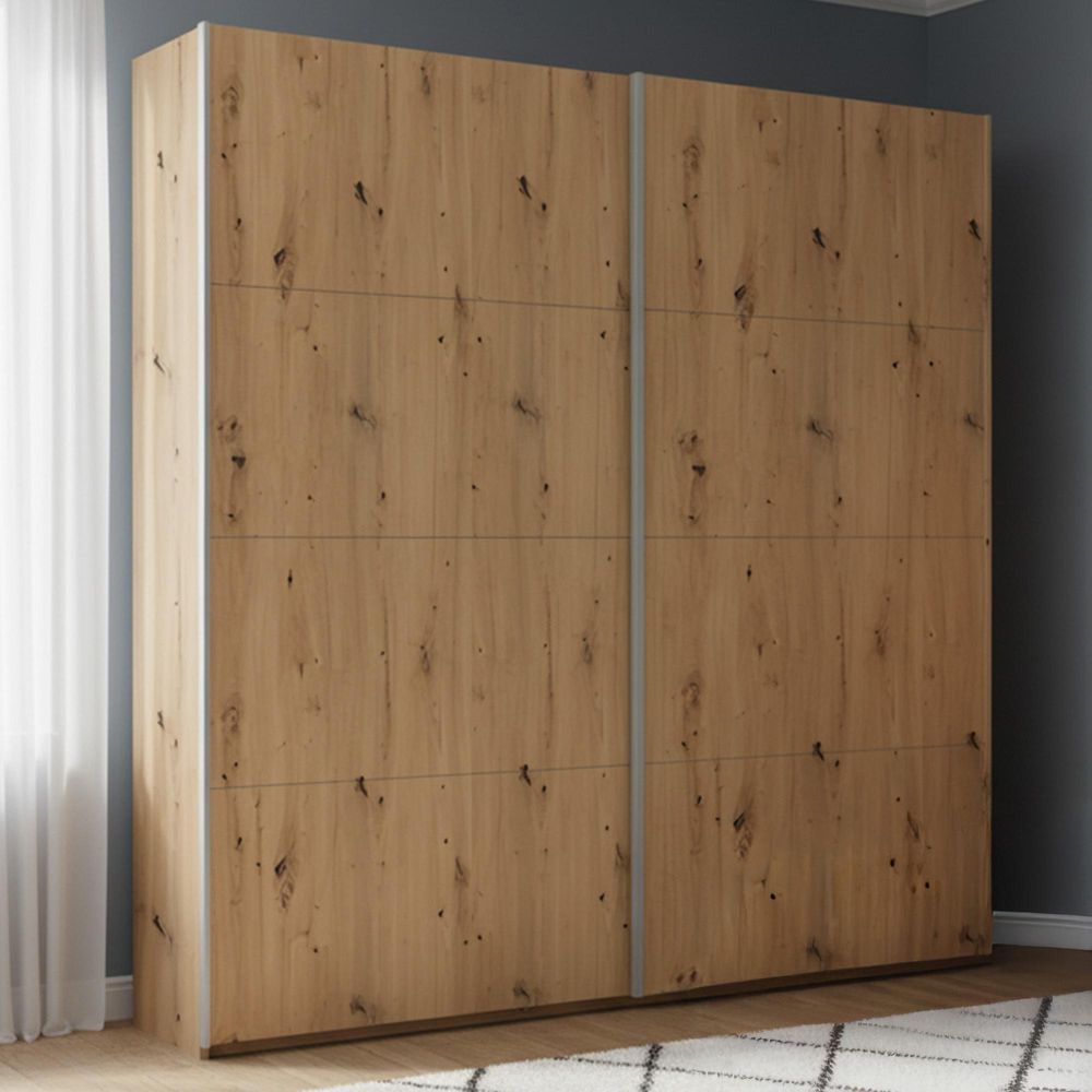 Rauch Beluga Extra 181cm 2 Door Sliding Wardrobe - Artisan Oak | CFS UK