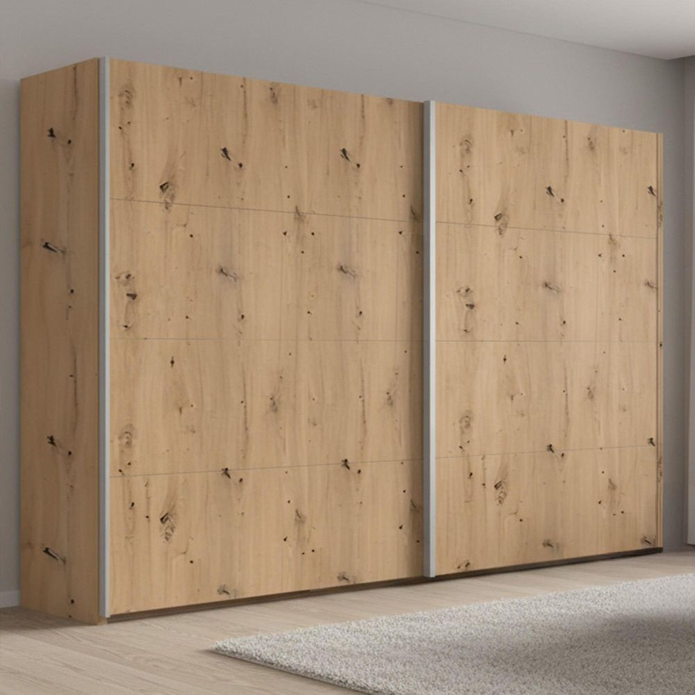 Rauch Beluga Extra 271cm 2 Door Sliding Wardrobe - Artisan Oak | CFS UK