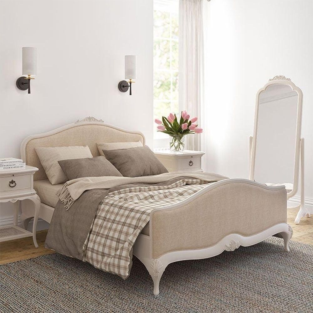 Willis and Gambier Ivory Upholstered Bedstead - Sizes Available | CFS UK