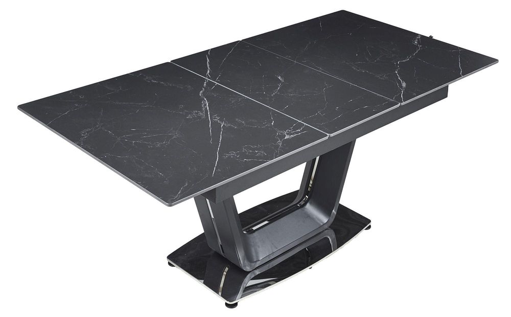 Alpha Black Ceramic Extending Dining Table - 140cm-180cm - CFS UK