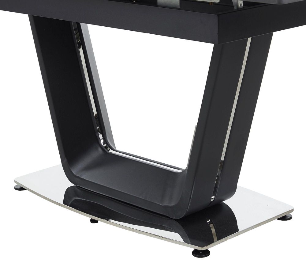 Alpha Black Ceramic Extending Dining Table - 140cm-180cm - CFS UK