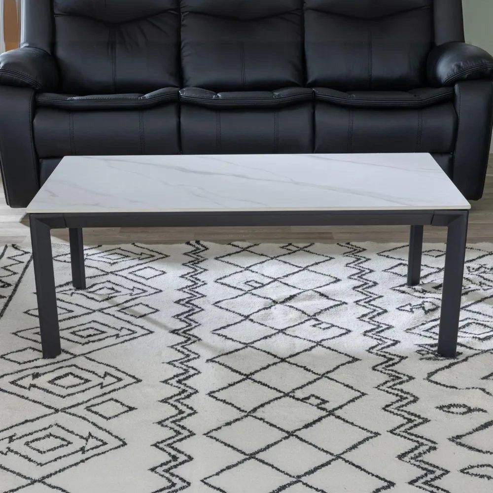 Glade White Ceramic Coffee Table | Choice Furniture Superstore UK