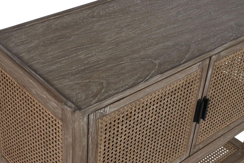 Bliss Wood and Rattan Small 2 Door Sideboard - 90cm | CFS UK