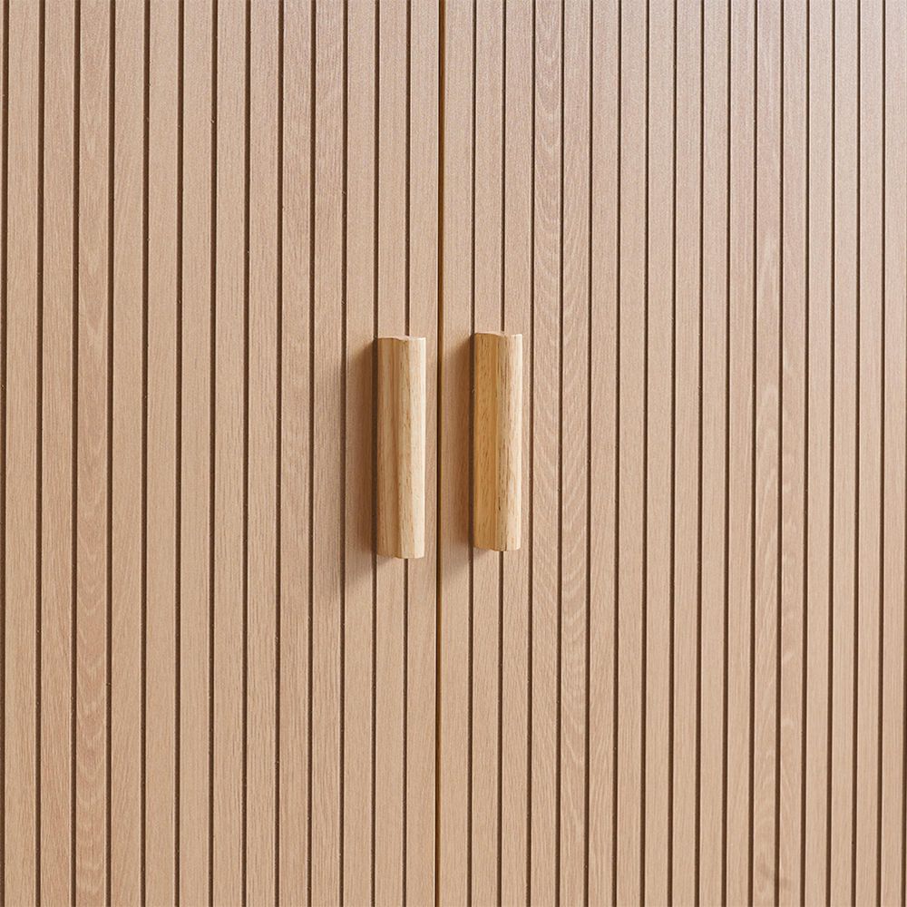 Axel Oak Fluted 2 Door 1 Drawer Wardrobe | Choice Furniture Superstore UK