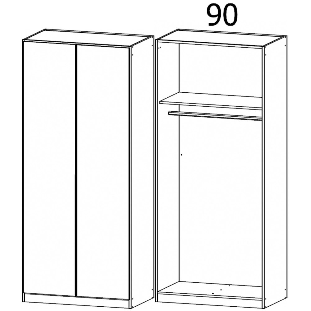 Rauch Alabama 91cm 2 Door Wardrobe - Alpine White | Choice Furniture ...