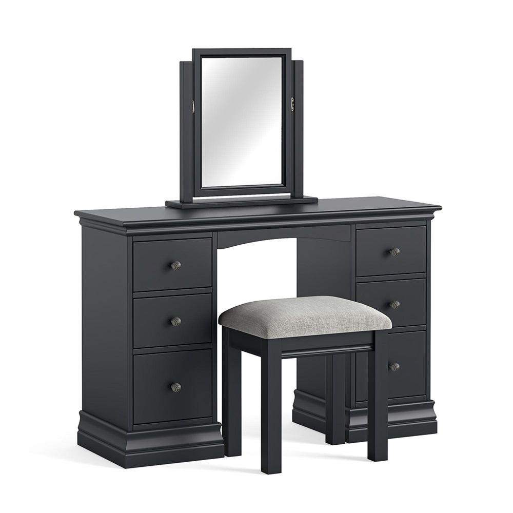 Bordeaux Charcoal 6 Drawer Double Dressing Table | Choice Furniture ...