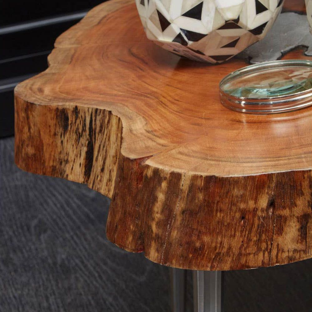 Almora Natural Acacia Wood Log Coffee Table | Choice Furniture ...