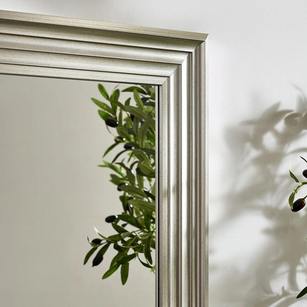 Tokyo Pewter Rectangular Tall Wall Mirror - 45cm x 115cm | CFS UK