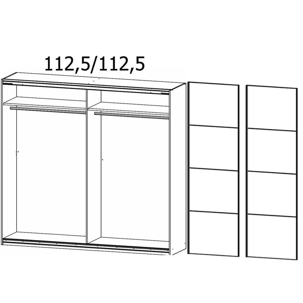 Rauch Quadra 226cm 2 Door Sliding Wardrobe - Artisan Oak | CFS UK
