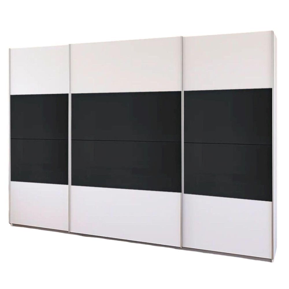 Rauch Quadra 315cm 3 Door Sliding Wardrobe - Alpine White and Basalt ...