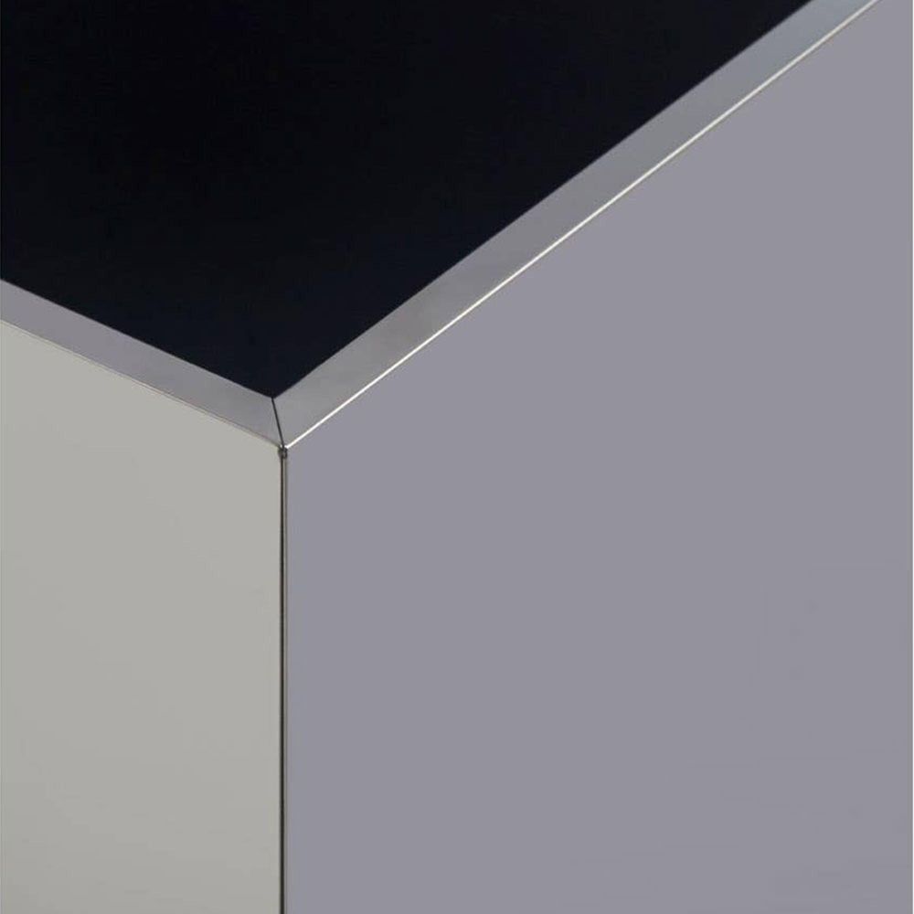 Carlox Black Glass and Chrome Square Side Table | Choice Furniture ...