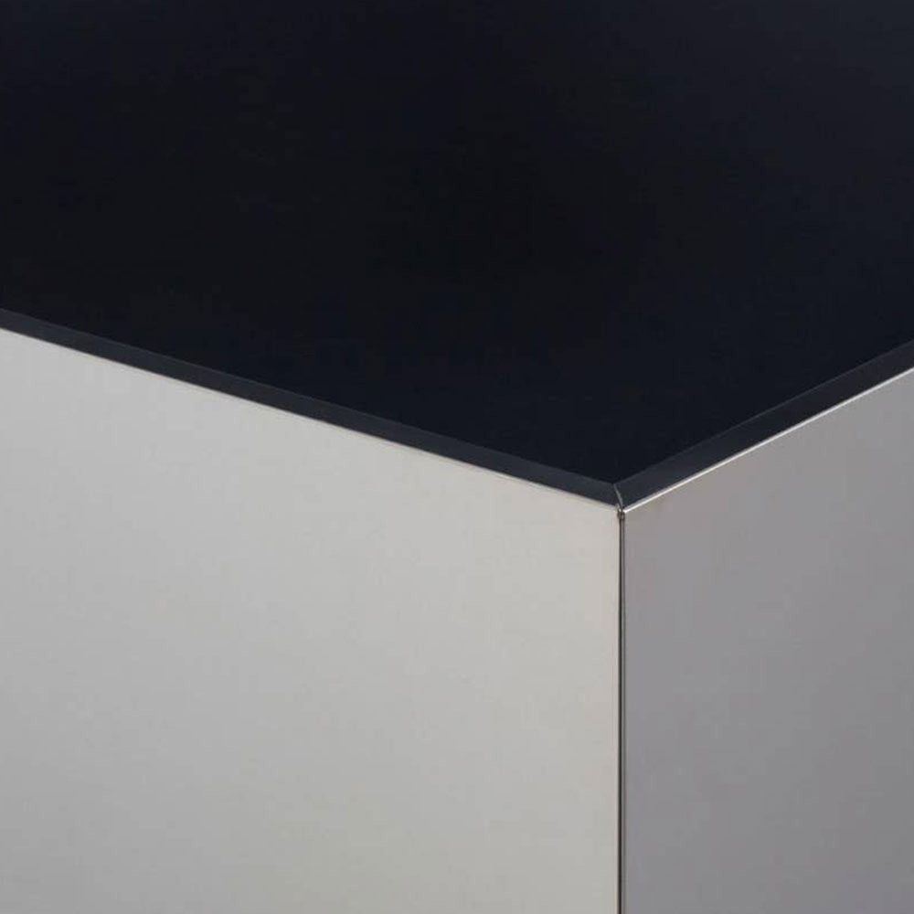 Carlox Black Glass and Chrome Square Side Table | Choice Furniture ...