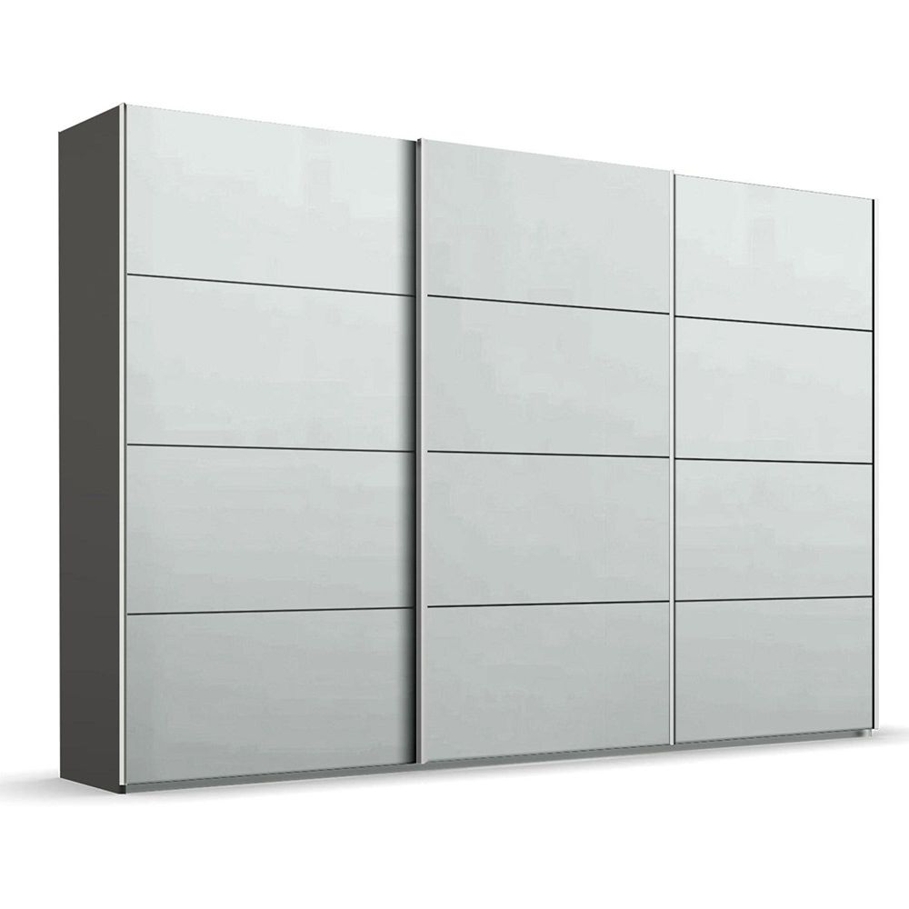 Rauch Beluga Extra 361cm 3 Door Sliding Wardrobe - Graphite and Silk ...