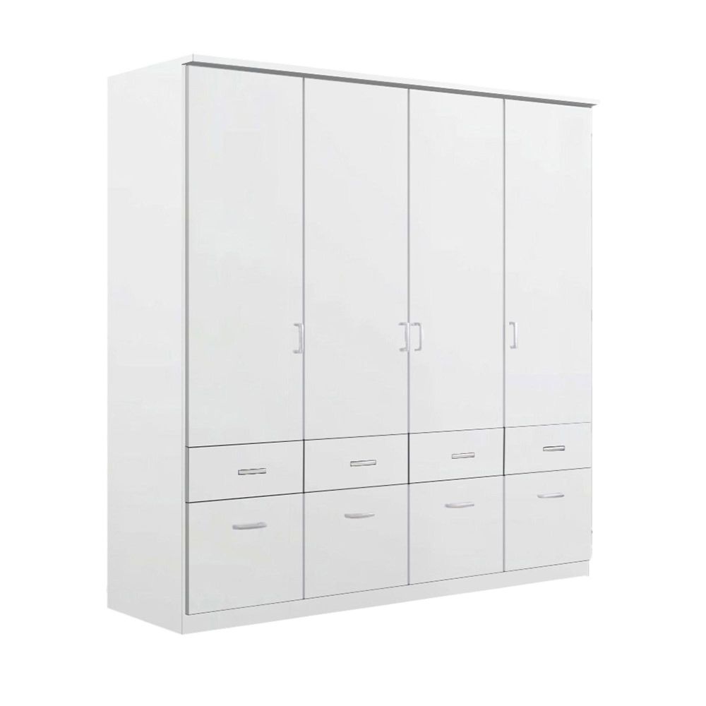 Rauch Celle Matt 181cm 4 Door Wardrobe with Drawer - Alpine White | CFS UK