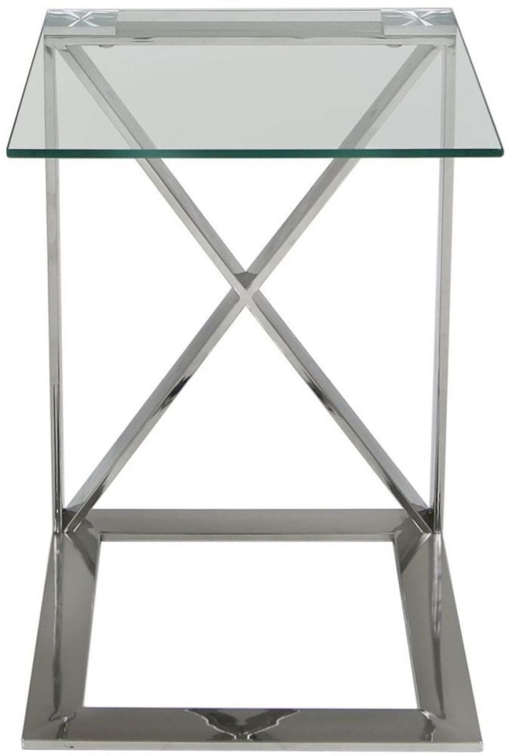 Zenith Glass and Chrome Sofa Table | Choice Furniture Superstore UK