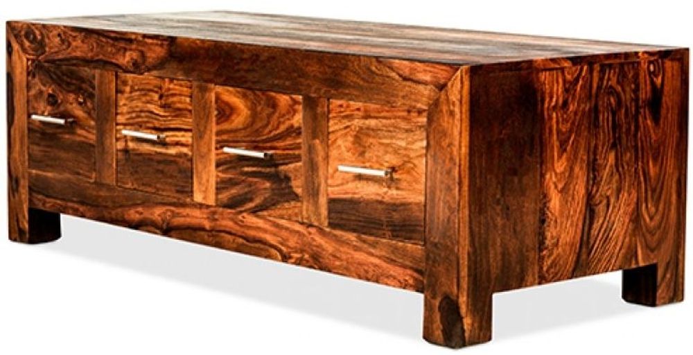 Cube Sheesham 8 Drawer Coffee Table | Choice Furniture Superstore UK