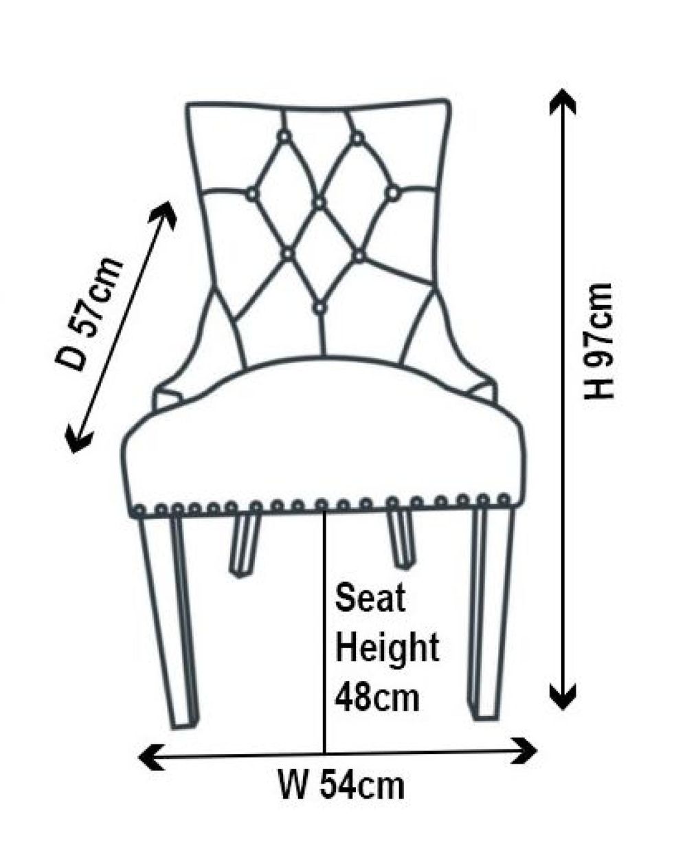 Lion Knocker Back Champagne Velvet Fabric Dining Chair with Chrome Legs ...