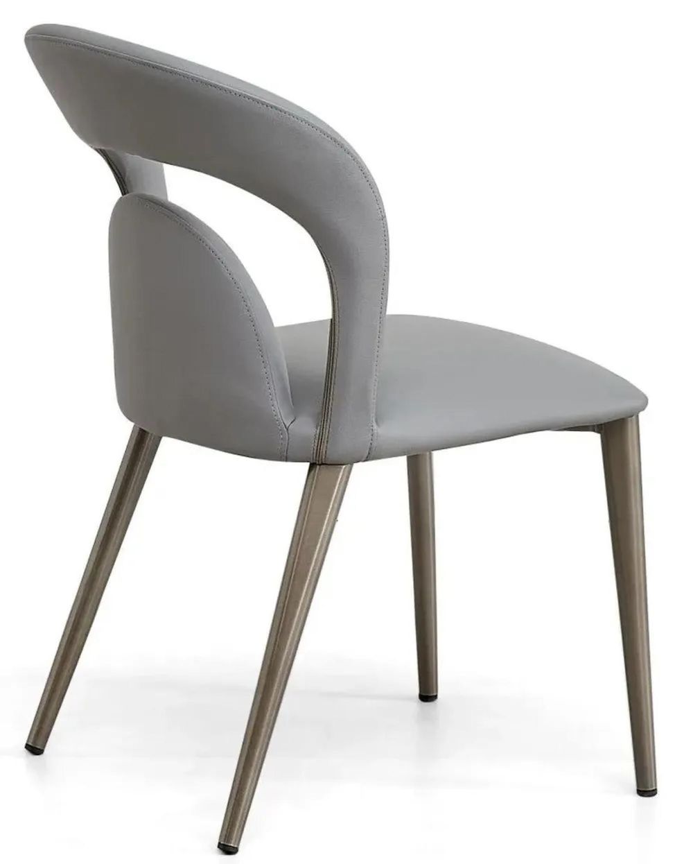 Clearance - Dixie Grey Leather Dining Chair | Choice Furniture ...
