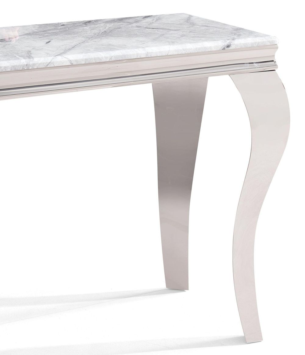 Louis Grey Marble and Chrome Console Table | Choice Furniture Superstore UK
