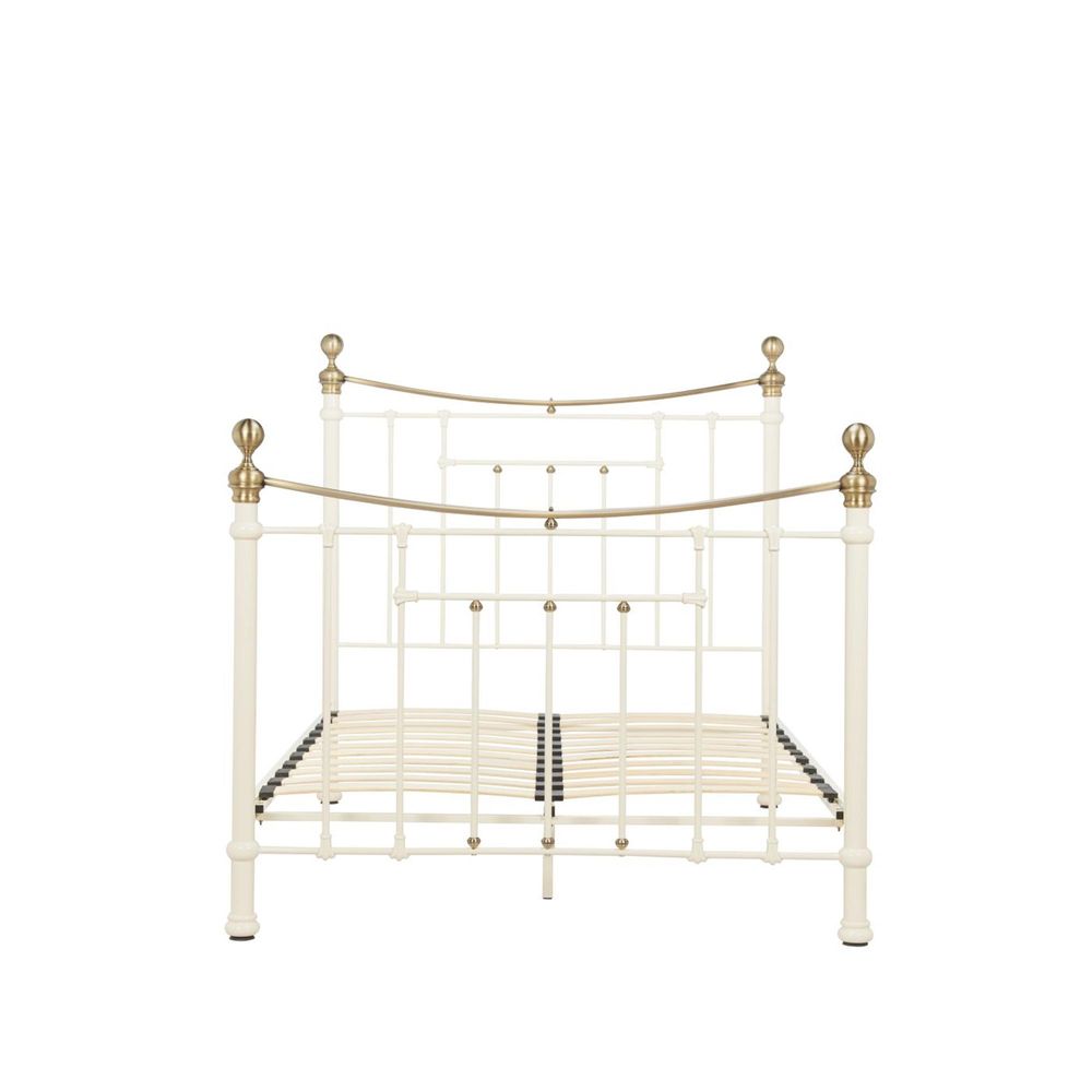 Bronte Cream Metal 4ft 6in Double Bed Frame | Choice Furniture ...