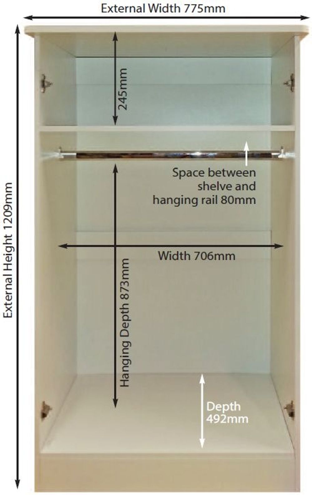 Contrast Noche Walnut Midi Wardrobe | Choice Furniture Superstore UK
