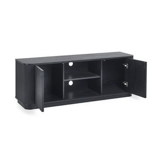Louis Black Fluted Base 140cm TV Unit - CFS UK
