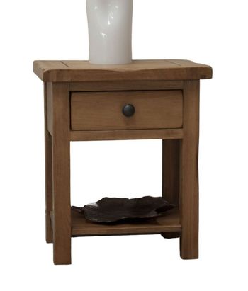 Homestyle GB Rustic Oak Lamp Table | Choice Furniture Superstore UK