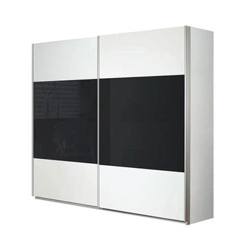 Rauch Quadra 226cm 2 Door Sliding Wardrobe - Alpine White and Basalt ...