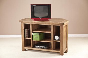 Originals Rustic Oak Corner TV Unit | Choice Furniture Superstore UK