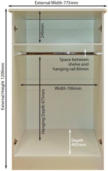 Contrast Noche Walnut Midi Wardrobe | Choice Furniture Superstore UK