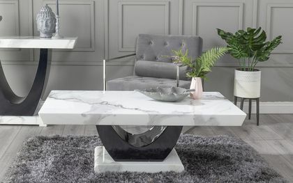 Madrid White Marble Coffee Table Choice Furniture Superstore UK