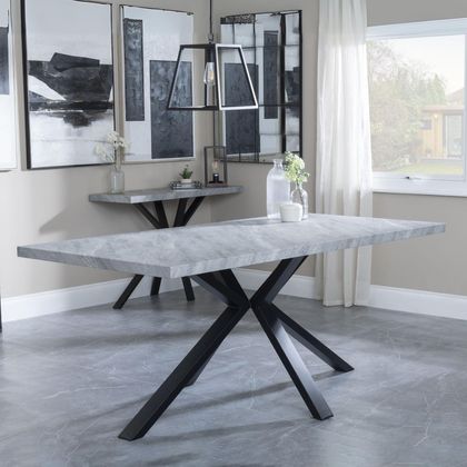 Grey concrete dining table store