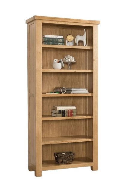 Cambridge Oak Tall Wide Bookcase Choice Furniture Superstore UK