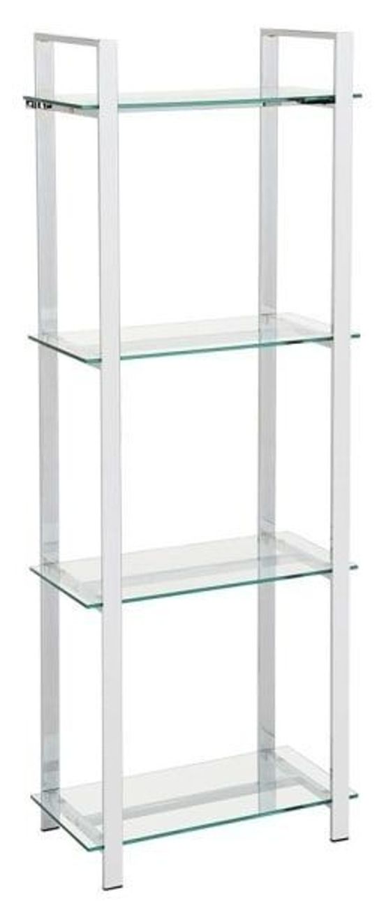 Harry Glass and Chrome Narrow Display Unit | Choice Furniture Superstore UK