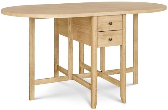 Clemence Richard Moreno Oak Drop Leaf Dining Table - 6 Seater | CFS UK