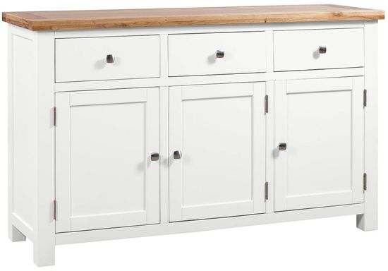 Lundy White Painted Medium 3 Door Sideboard | Choice Furniture ...