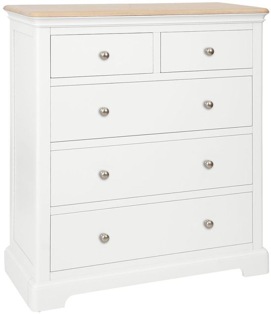 Cromwell White Painted 2+3 Drawer Chest | Choice Furniture Superstore UK