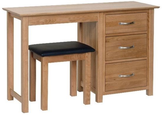 Nimbus Oak 3 Drawer Single Dressing Table | Choice Furniture Superstore UK