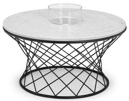 Trevi White Marble 80cm Round Coffee Table | Choice Furniture Superstore UK
