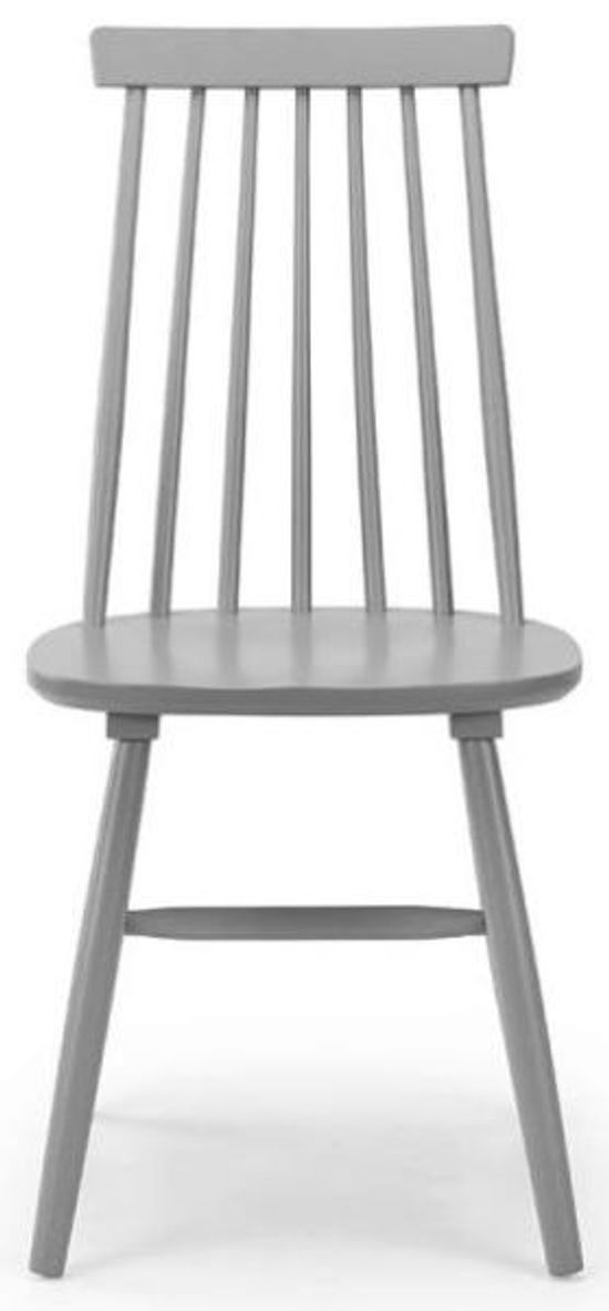 2 x Alassio Grey Spindle Back Dining Chair | Choice Furniture Superstore UK