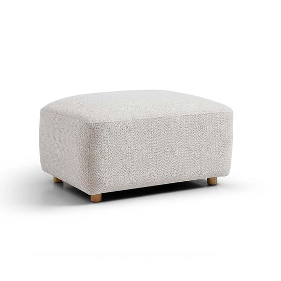 Como Natural Boucle Fabric Footstool | Choice Furniture Superstore UK