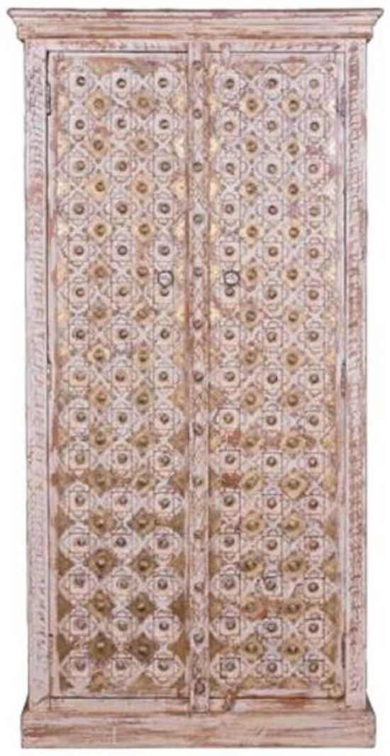 Jensen Carved Mango Wood Wardrobe | Choice Furniture Superstore UK