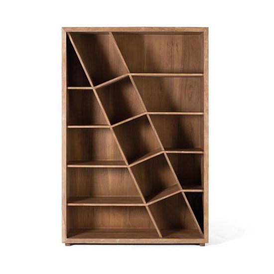 Zenda Solid Acacia Wood Bookcase | Choice Furniture Superstore UK
