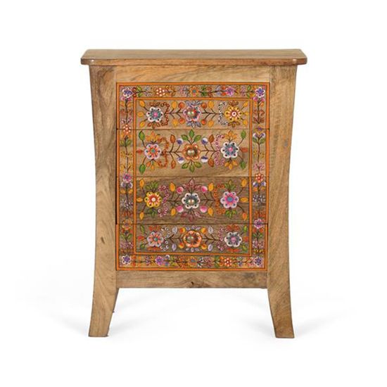 Matilda Mango Wood 4 Drawer Bedside Cabinet | Choice Furniture ...