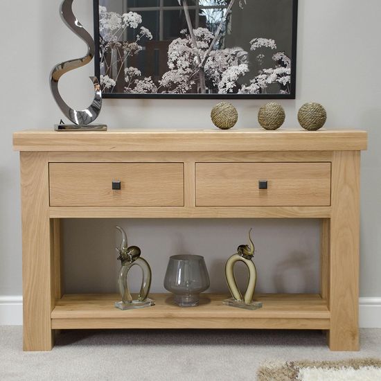 Chunky Oak Console Table | Choice Furniture Superstore UK