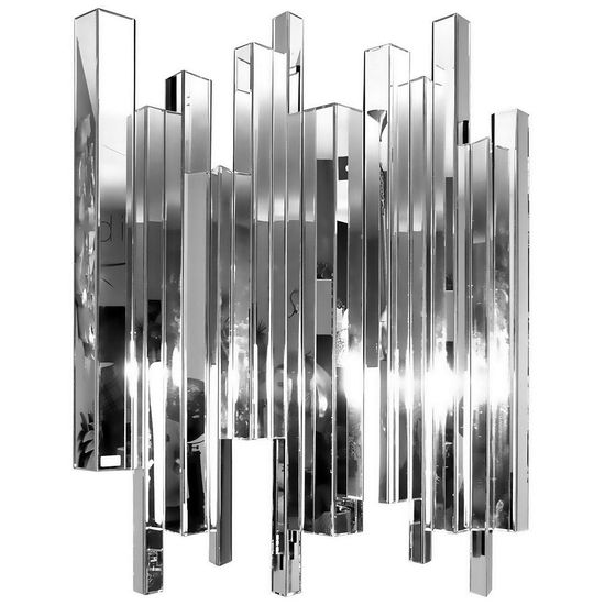 Libra Crystalline Effect Embossed Edges Wall Mirror - 120cm x 150cm ...