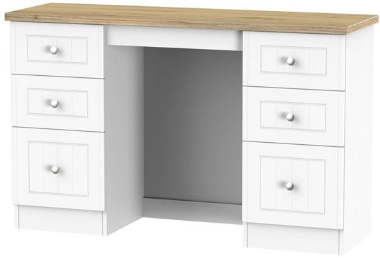 Vienna Porcelain 6 Drawer Double Dressing Table | Choice Furniture ...