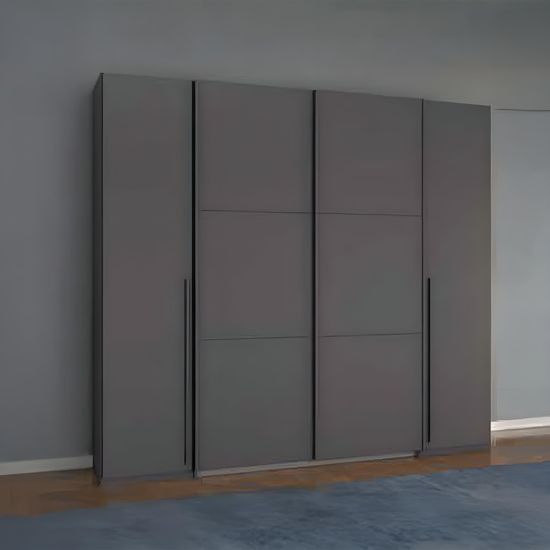 Rauch Mood 225cm 4 Door Wardrobe - Metallic Dark Grey | CFS UK